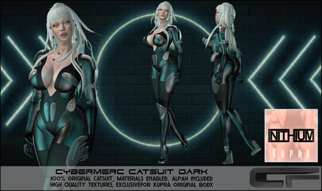 Second Life Marketplace - CF - CYBERMERC CATSUIT DARK